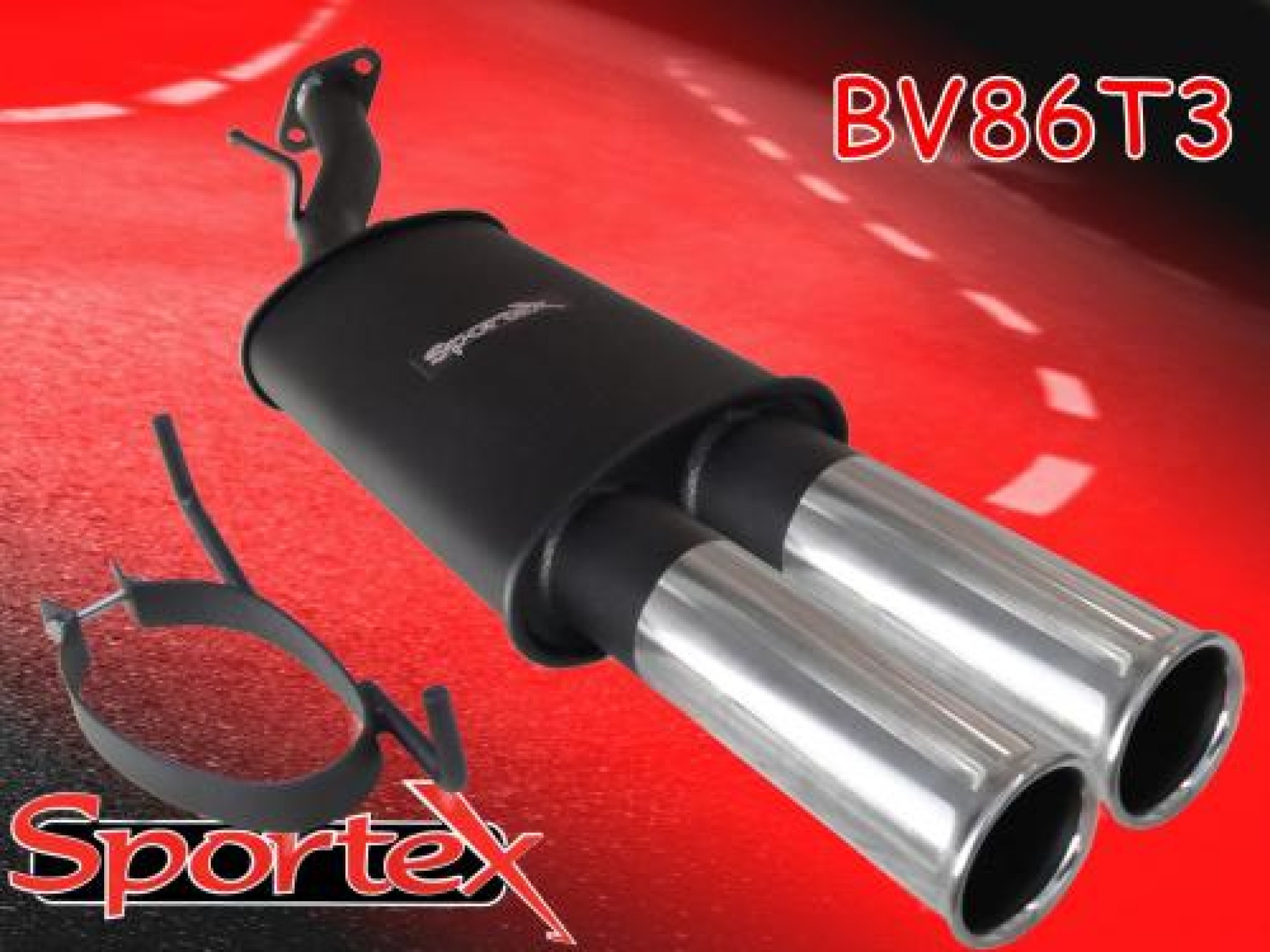 Sportex Vauxhall Astra mk4 coupe exhaust back box T3
