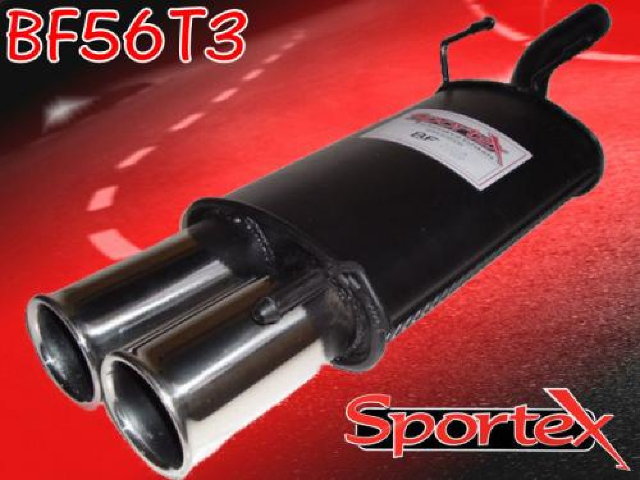 Sportex Ford Fiesta exhaust back box 1.6i 2000-2001 T3
