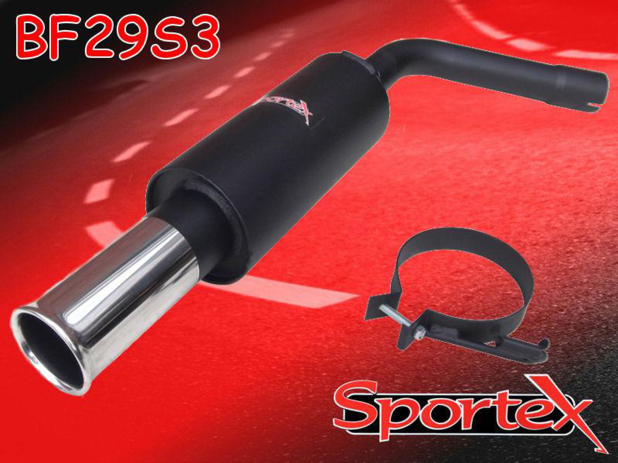Sportex Ford Sierra exhaust back box XR4i 4x4 1982-1989 S3
